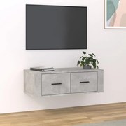 Závěsná TV skříňka betonově šedá 80x36x25 cm kompozitní dřevo