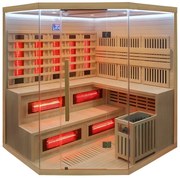 BPS-koupelny Kombinovaná sauna 2v1 - Infrasauna + finská sauna 200x200, 5-6 osob