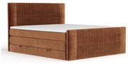 Oranžová boxspring postel s úložným prostorem 180x200 cm Bergamo – Maison de Rêve
