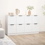 Příborníky 2 ks bílé 60 x 30 x 70 cm kompozitní dřevo 3115804