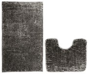Tmavě šedé WC koupelnové předložky v sadě 2 ks 80x50 cm Bati – Restilo