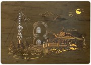 Li-Go "Kleť" světelný obraz 230V 90x62cm provedení povrchu: dub světlý