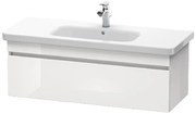 Duravit DuraStyle - Umyvadlová skříňka 40x113x45 cm, 1 zásuvka, lesklá bílá DS639502222