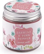 LADO Vonná svíčka ve skle 70 g Varianta: 1 (Jasmine &amp; pepper) růžová, Balení: 1 ks