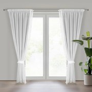 ZÁCLONA NA PÁSCE KIRA3, SADA 2KS 140X270 CM BÍLÁ