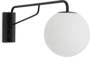 Bílé/černé nástěnné svítidlo ø 20 cm Eilo – Kave Home