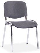 Konferenční židle Viva, chromované nohy, šedá