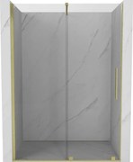 Mexen Velar, posuvné dveře do otvoru 140x200 cm, 8mm čiré sklo, zlatá matná, 871-140-000-01-55