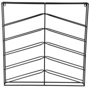 Černý nástěnný kovový regál na víno počet lahví 10 67x66x7,5 cm Cuadro – PT LIVING