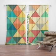 Sablio Závěs Trojúhelníky: 2ks 140x250cm