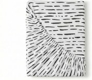 Kvalitex Bavlněné napínací prostěradlo čárky šedé 80x200cm