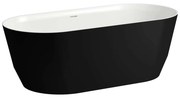 Laufen Pro - Vana 165x75 cm, matná černá/bílá H2399520680001
