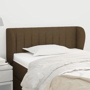 Čelo postele typu ušák tmavě hnědé 103x23x78/88 cm textil 3117375