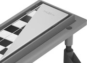 Mexen Flat ABS, sprchový odtokový žlab 2v1 80 cm, broušená ocel, 1069080