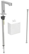 Geberit Brenta - Elektronický umyvadlový ventil, bateriové napájení, easy to clean, kartáčovaná nerez 116.174.SN.1