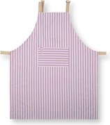 Pip Studio Apron Stripes kuchyňská zástěra - lila (Kuchyňská zástěra v lila barvě o rozměru 72 x 89.5 cm )