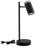 Stolní lampa LAGOS 1xGU10/15W/230V černá/hnědá