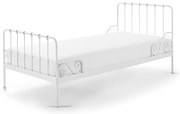 Bílá kovová dětská postel Vipack Alice, 90 x 200 cm