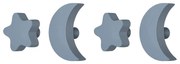 Háčky Stars and Moons hooks Grey - set 4 ks Nofred