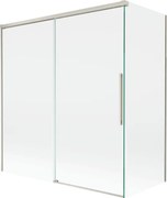 Mexen Rox, 2-křídlová posuvná vanová zástěna 150 + 70 x 150 cm, 8mm čiré sklo, ocelový profil, 8C9-150-070-97-00