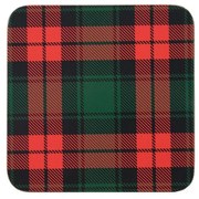 6 ks pevné korkové podtácky Tartan - 10*10*0,4cm