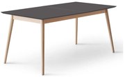 Rozkládací jídelní stůl s černou deskou v černo-přírodní barvě 90x165 cm Meza – Hammel Furniture