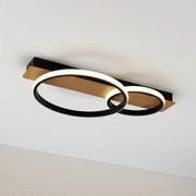 Stropní LED svítidlo Rowena, 2x LED 14w, 4000k, b/imitace dřeva