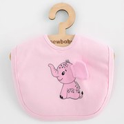 Dětský bavlněný bryndák New Baby Happy Elephant pink