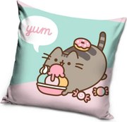 Carbotex Povlak na polštářek Kočička Pusheen svačinka 40x40 cm