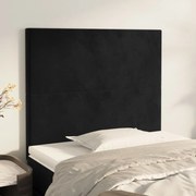 Čelo postele černé 100x5x118/128 cm sametové 3116096