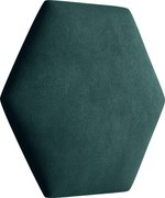 Eka Čalouněný panel Hexagon Trinity 40,5 cm x 35,3 cm - Tmavá zelená 2328