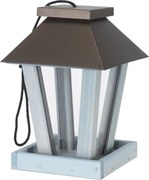 Krmítko pro ptáky, modro-šedá, 18,5 x 18,5 x 27 cm