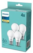 SADA 4x LED Žárovka Philips E27/8W/230V 2700K