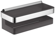 Keuco Collection Moll - Polička se stěrkou na sklo, délka 24 cm, antracit/chrom 12759010001