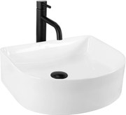Rea Clara, umyvadlo na desku 400x350x130 mm, bílá lesklá, REA-U0631