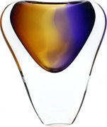 Skleněná hutní váza model 05, ametyst a zlatý topaz, 15 cm | České hutní sklo od Artcristal Bohemia
