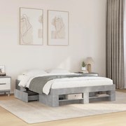 Rám postele betonově šedý 120 x 200 cm kompozitní dřevo 3295481