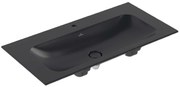 Villeroy & Boch Finion - Umyvadlo nábytkové 100x50 cm, bez přepadu, otvor pro baterii, CeramicPlus, Pure Black 4164A2R7