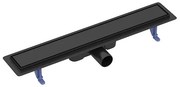 Cersanit Tako, lineární odtokový žlab s oboustranným roštem 60cm, černá, S907-017
