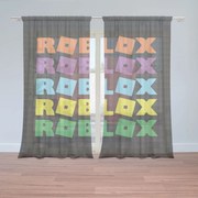 Sablio Záclony ROBLOX Barevný text: 2ks 150x250cm