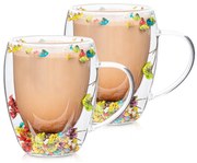 4Home Termo sklenice Flowers Hot&Cool 350 ml, 2 ks