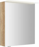 Sapho Linex - Zrcadlová skříňka s LED osvětlením 60x70x15 cm, P/L, dub alabama LX060-0022