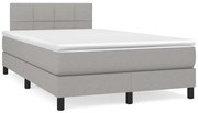 Box spring postel s matrací světle šedá 120x190 cm textil 3269723
