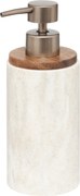 Dávkovač mýdla Como, šedá/s dřevěnými prvky, 300 ml