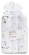 Interbaby Plenka zvířátka 3 kusy 80 x 80 cm Bílo/modrá
