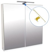 Comodo Zrcadlová skříňka Atica 80 ZS LED-G s osvětlením Any LED 30 G, zlatá