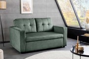 Designová rozkládací pohovka Zaragoza 142 cm zelený samet