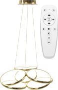 Toolight - LED závěsné svítidlo APP794-CP + dálkové ovládání, zlatá, OSW-04021