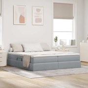 Postel s úložným prostorem a matrací Světle šedá 180 x 200 cm 3370349