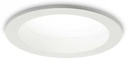 Ideal lux 193434 led zápustné stropní bodové svítidlo basic wide 1x30w | 3150lm | 4000k | ip44 - bílá